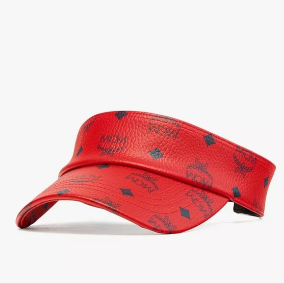 MCM | Accessories | Nwt Red Mcm Visor | Poshmark